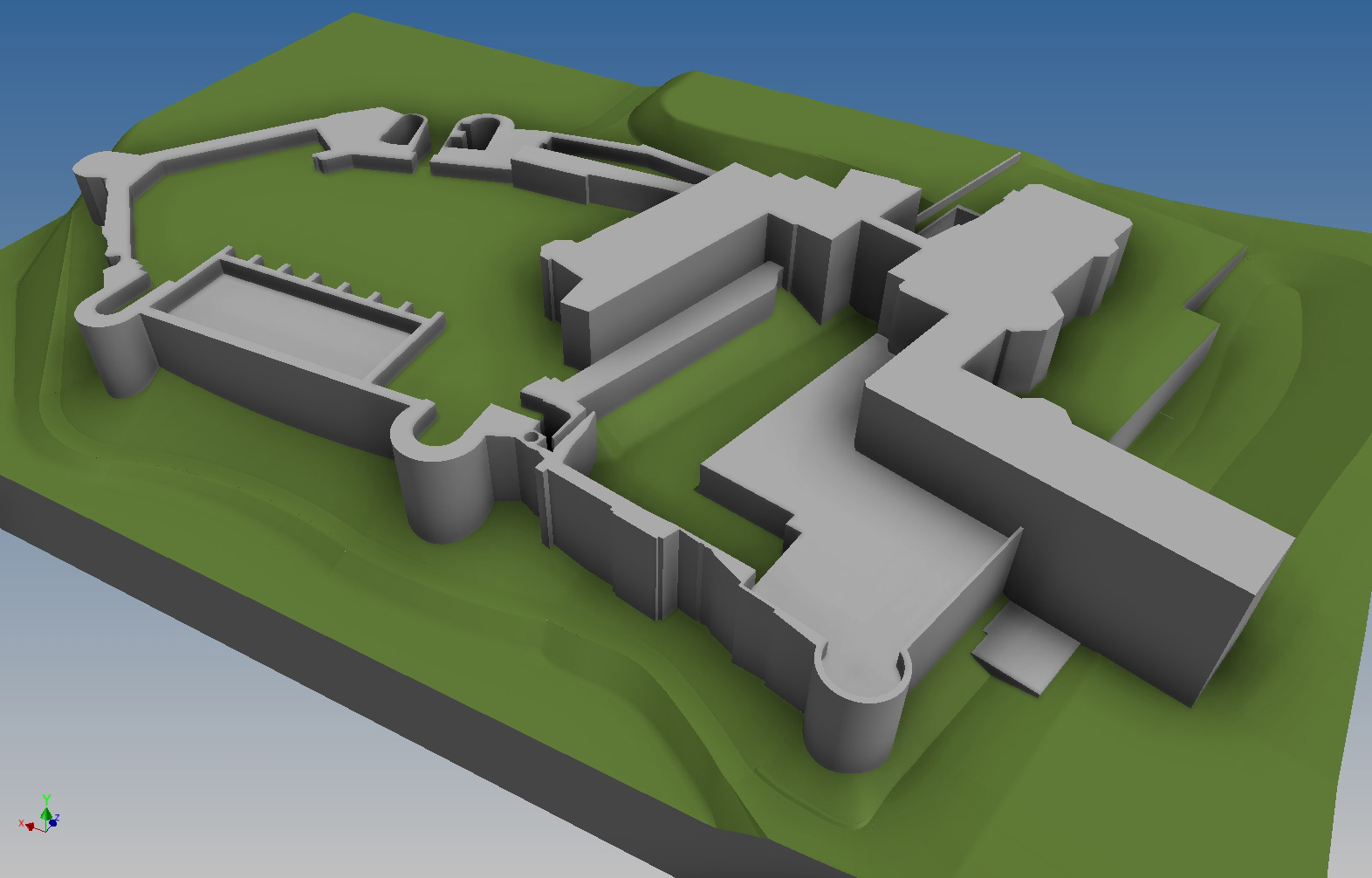Digital reconstruction of Ruthin Castle | Castle Studies Trust